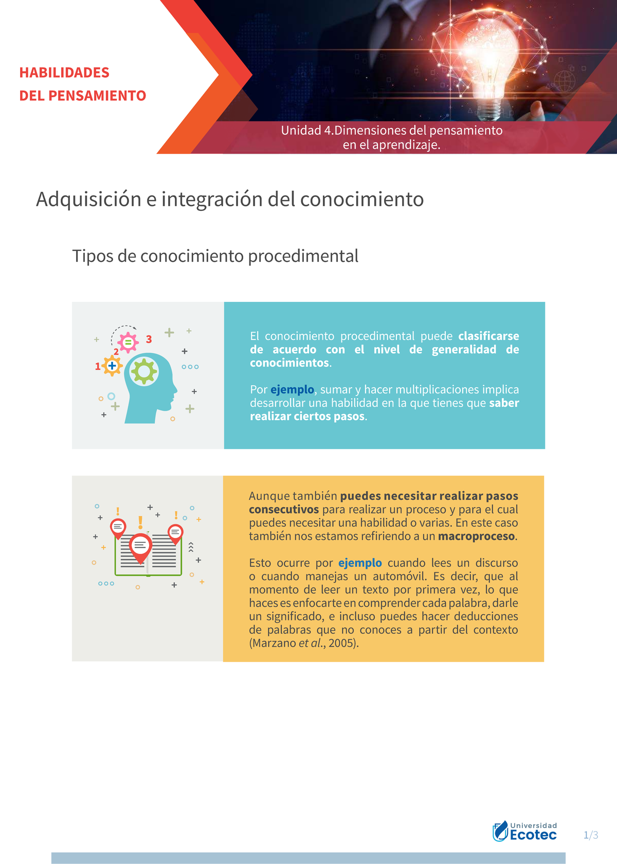 HABILIDADES DEL PENSAMIENTO - Unidad 2: Tipos de Conocimiento ...