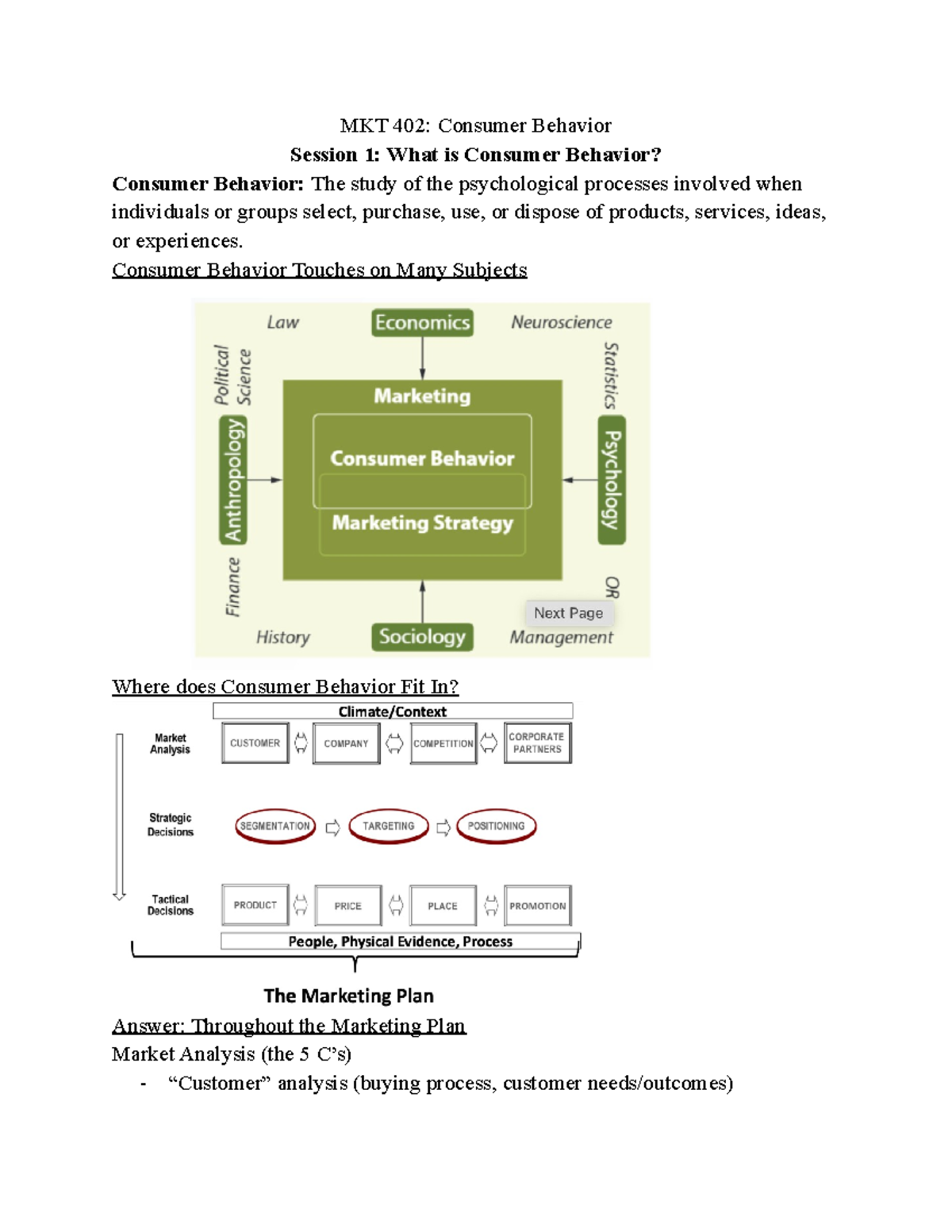 MKT 402: Consumer Behavior - Key Concepts on Motivation and Perception - MKT 402: Consumer ...