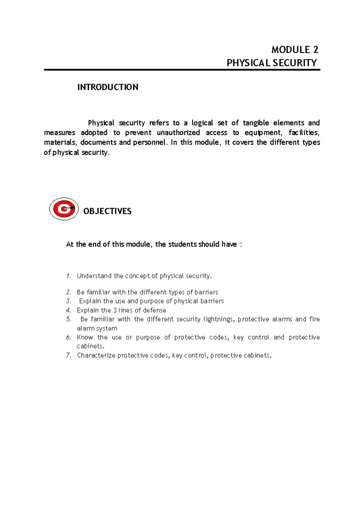 Physical Security Concepts & Barriers - Module 2 Overview - Studocu
