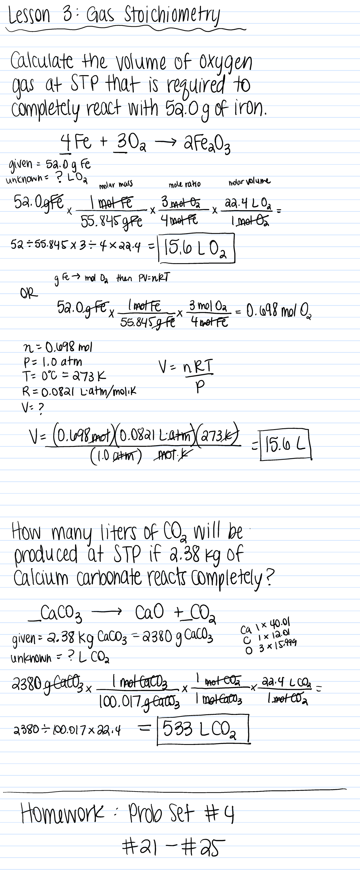 Final Exam Study Guide for CHEM302: Gas Stoichiometry Concepts - Studocu