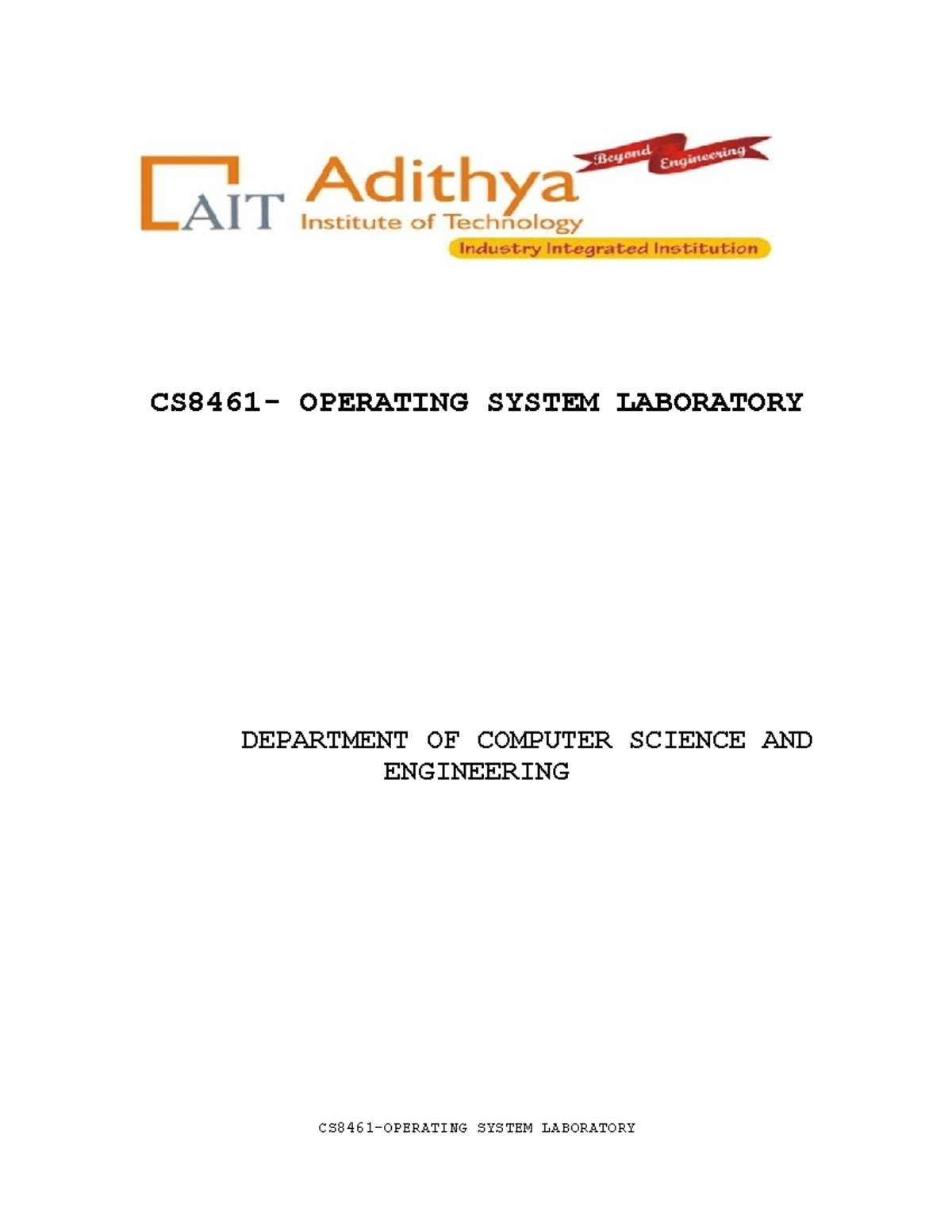 OS LAB Manual (CSE 107) - Practical Exercises and Procedures - Studocu