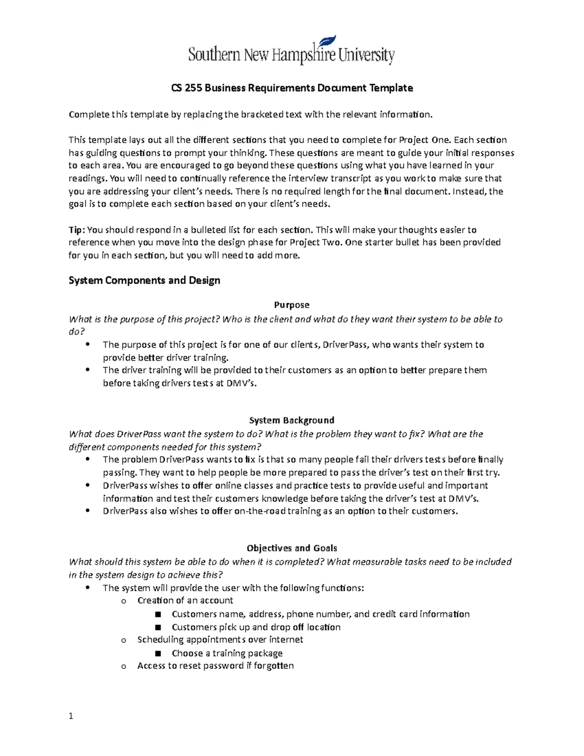 Cs 255 Module Two Assignment Functional And Nonfunctional Requirements