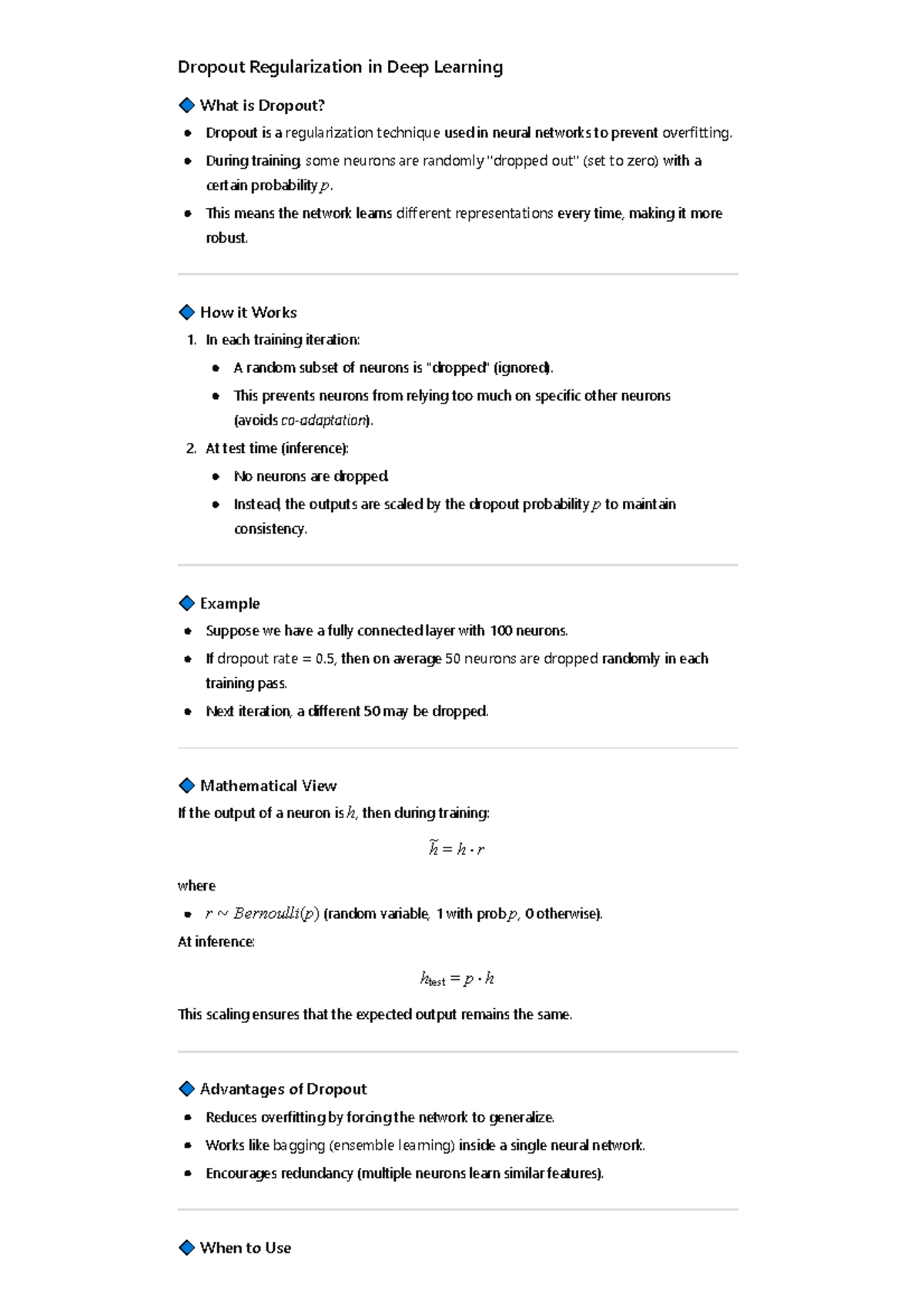 Dropout & DropConnect Regularization in Deep Learning - Studocu