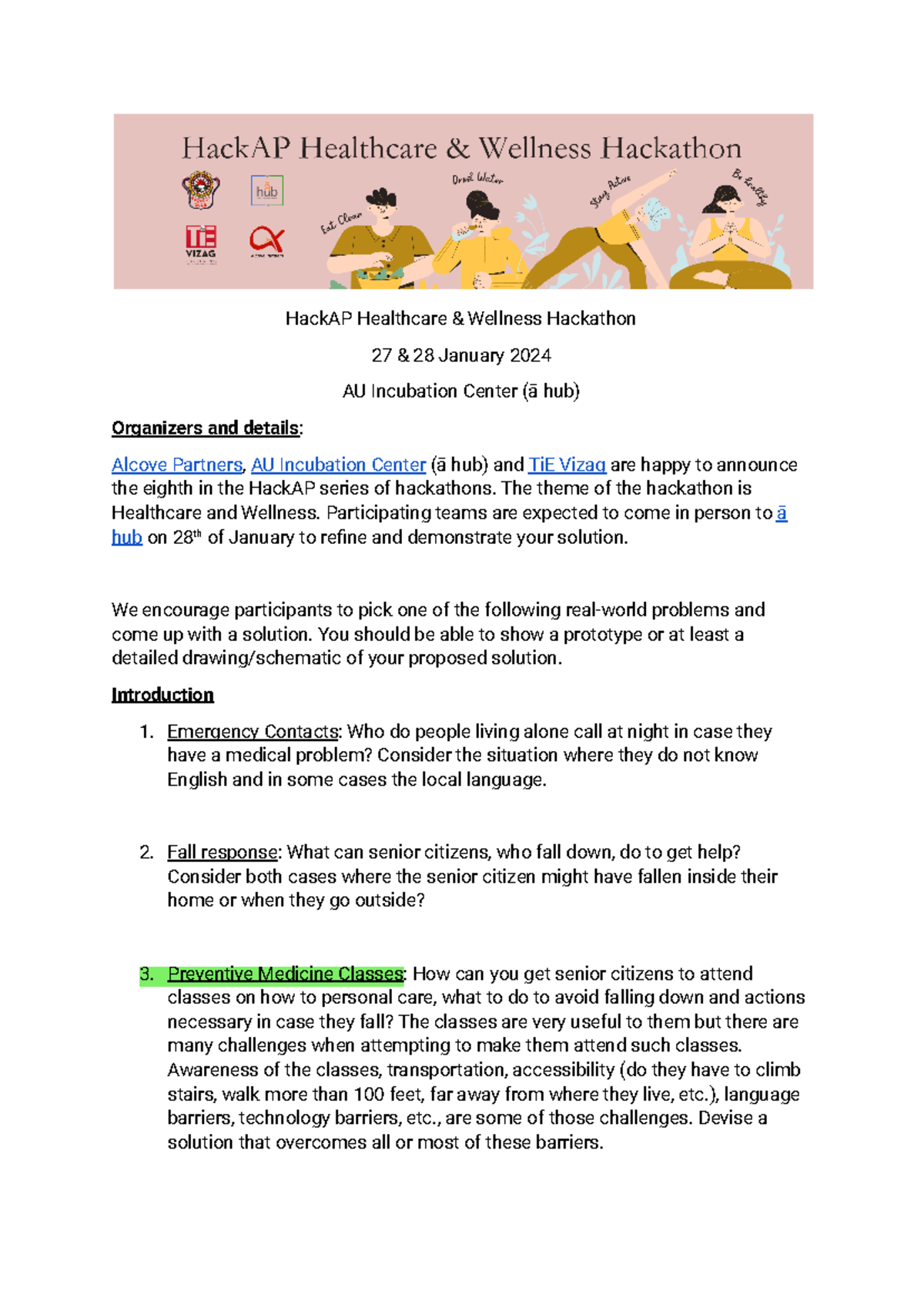 Problem statements of Hackathon for getting idea for those interested ...