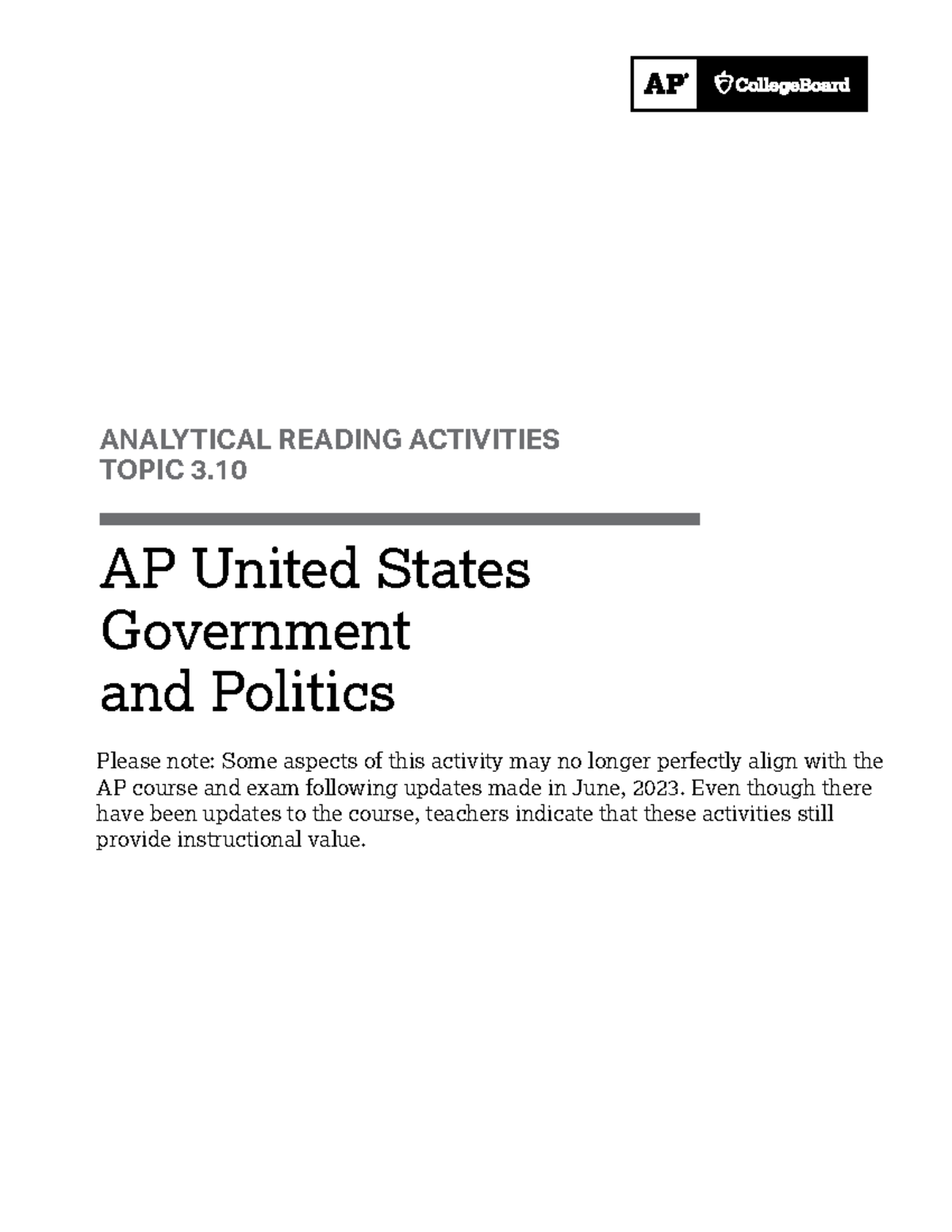 AP US Gov & Politics: Understanding "Letter from Birmingham Jail" - Studocu