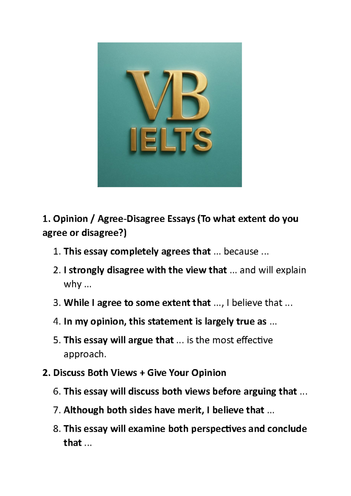 ENG 101: Opinion Essay Thesis Statement Intro Phrases - Studocu