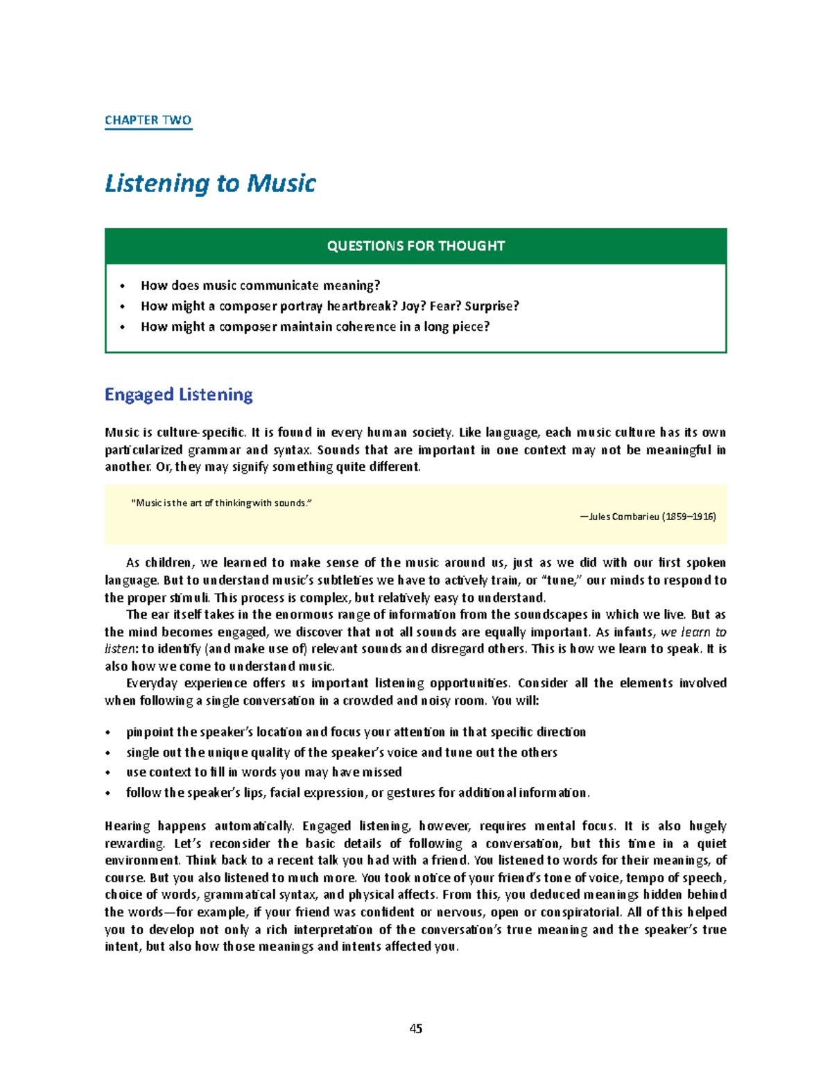 CHAPTER 2: Engaged Listening and Key Elements in Music Analysis - Studocu