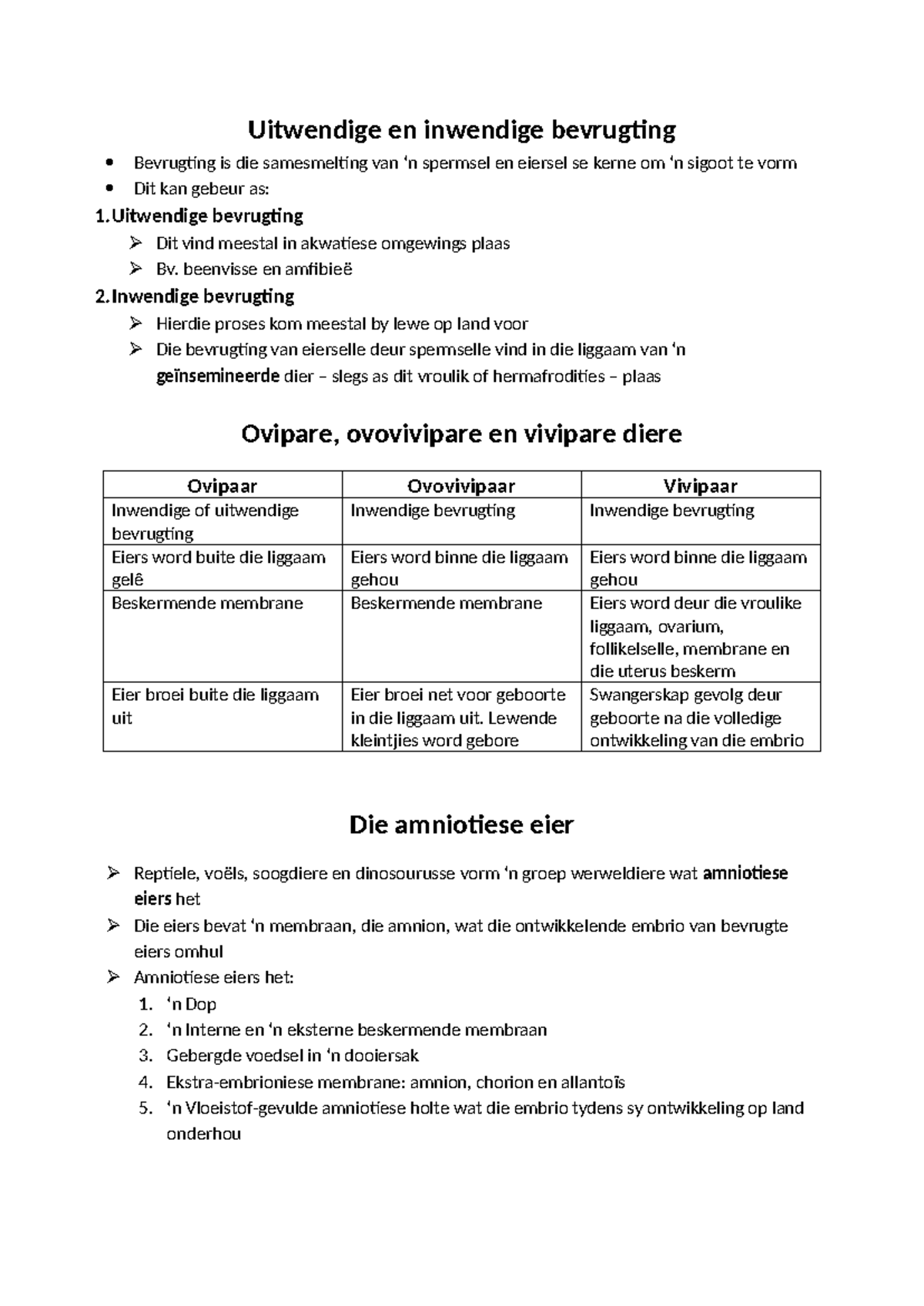 Bio - Bevrugting en Oorplanting: Gr 12 Onderwerpe en Proses - Studocu