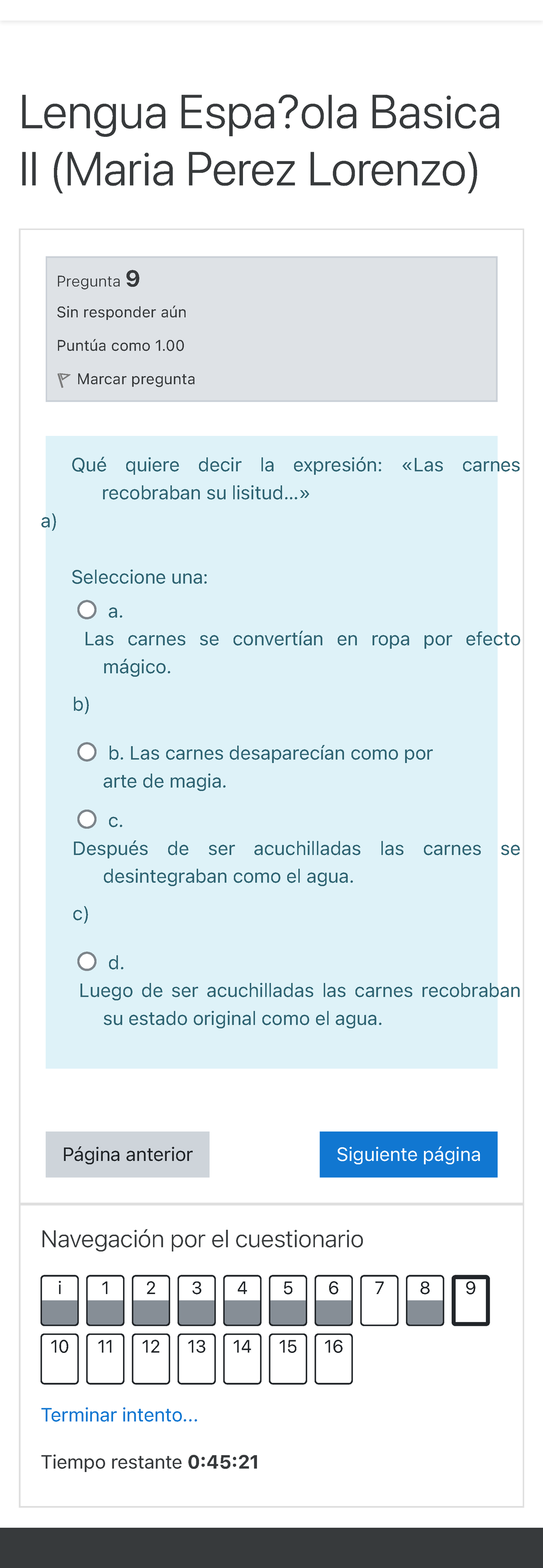 Examen Segundo Parcial de Lengua Española Básica II (Asignatura) - Studocu
