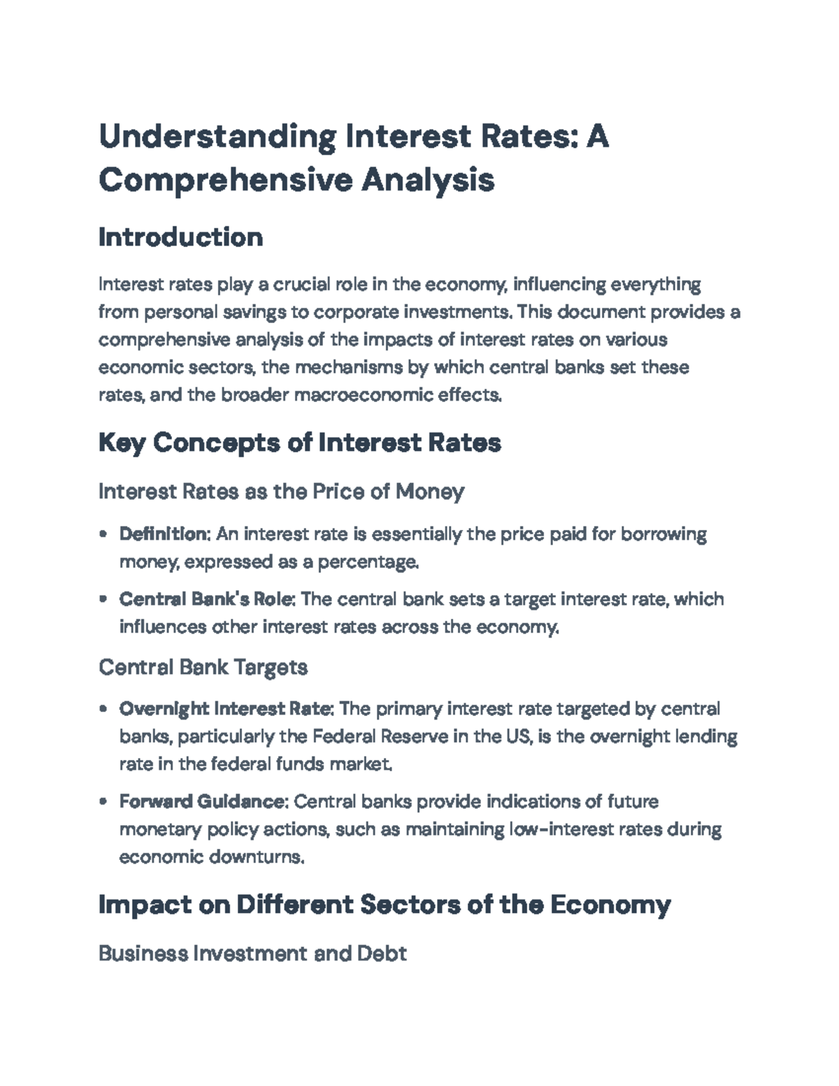 Understanding Interest Rates: Comprehensive Economic Impact Analysis ...