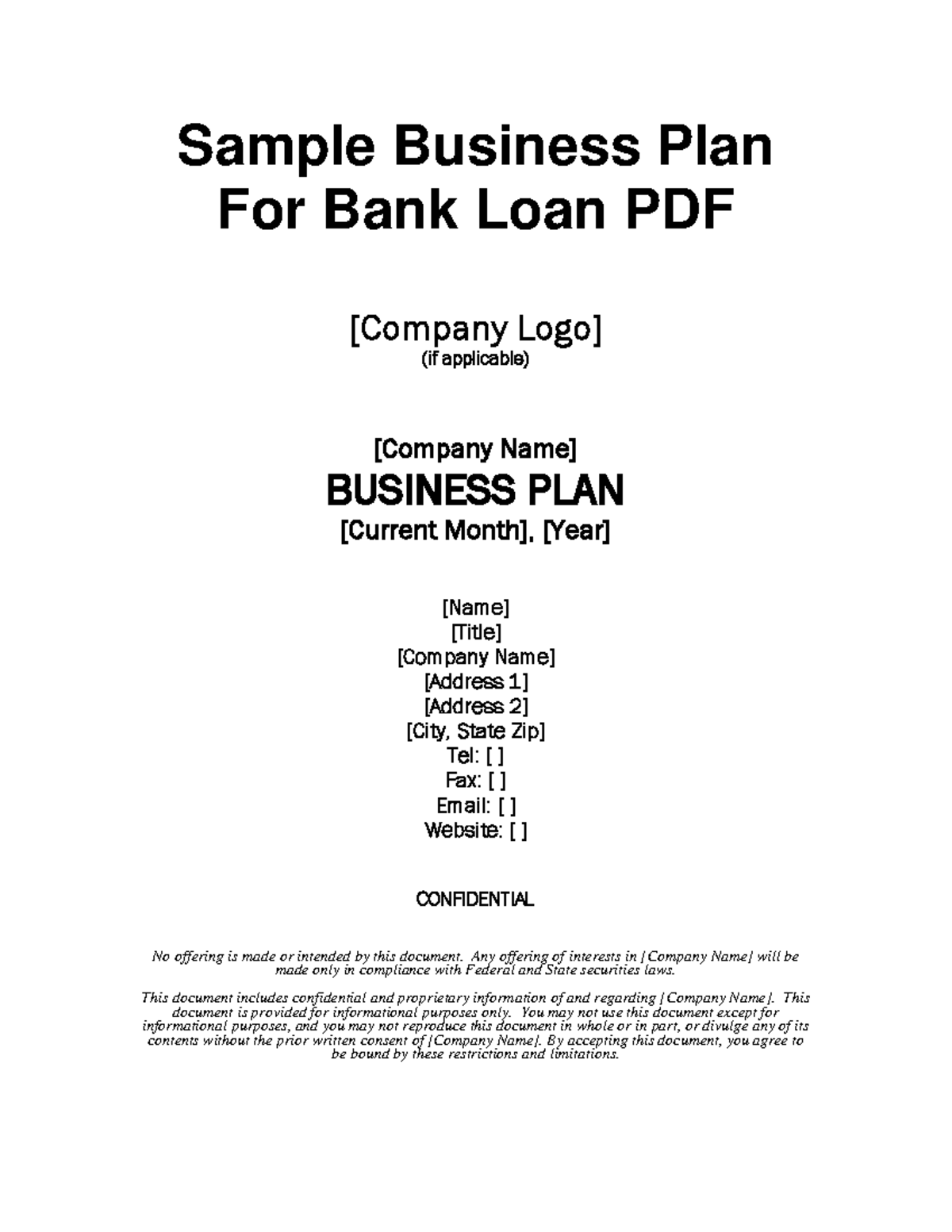 John's Bakery Business Plan for Bank Loan - Sample Template PDF - Studocu