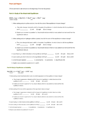 Lab 2 Post Lab questions - Post Lab Report Questions (to be submitted ...