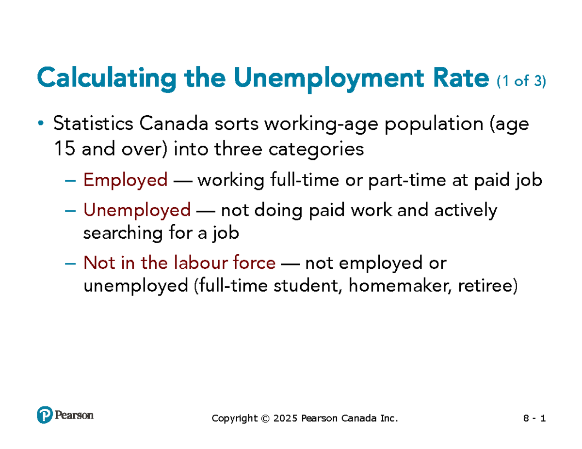 Calculating the Unemployment Rate: Insights and Trends (STAT 8) - Studocu