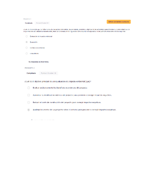 Evaluación e indicadores del desempeño SEM 1 - PREGUNTA 1 Señalar con bandera la pregunta ...