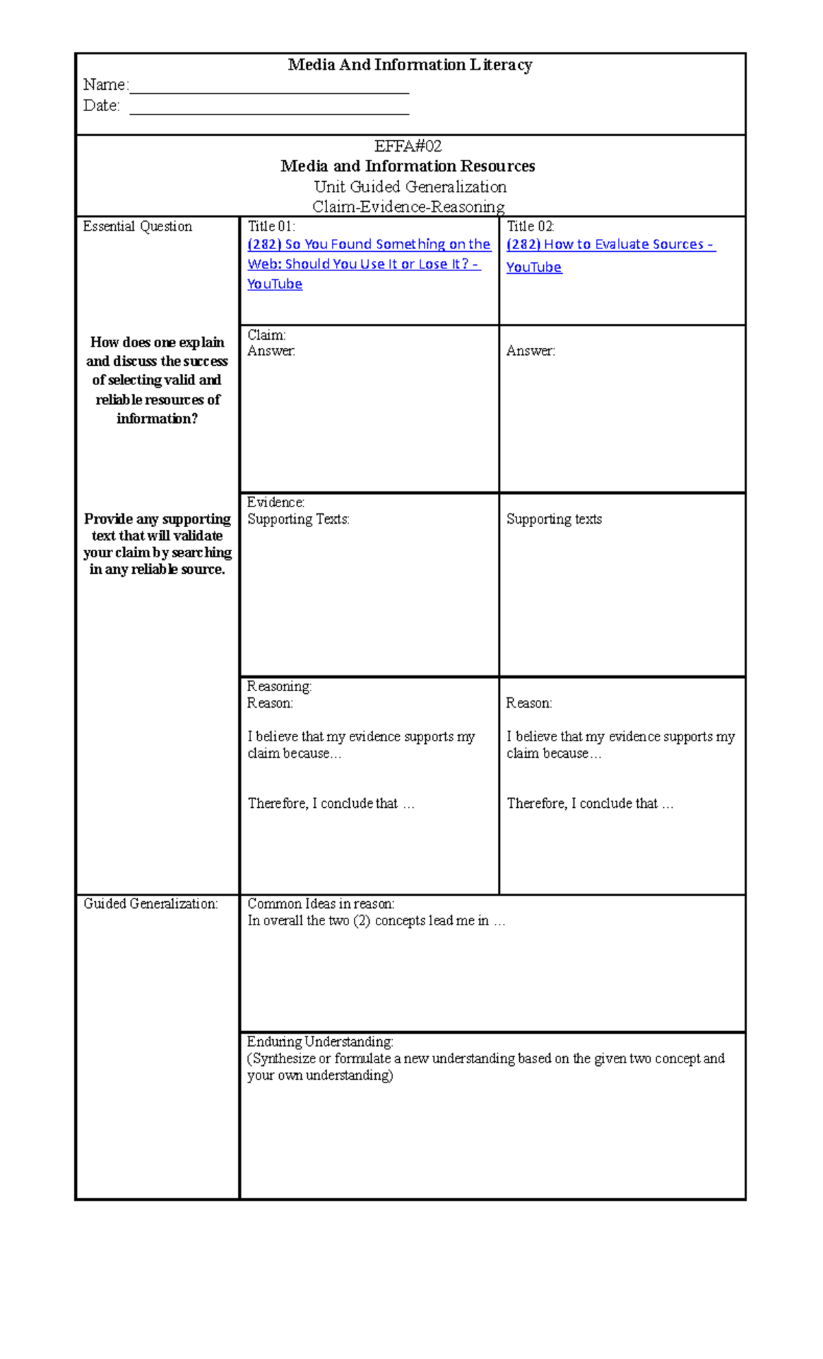 Media And Information Literacy - Media And Information Literacy - Studocu