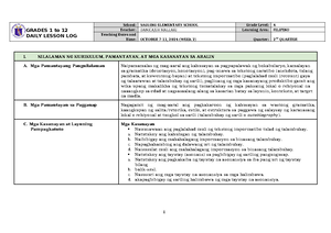 DLL Filipino-5 Q2 W3 - Detailed Lesson Plan for Grade V - Studocu