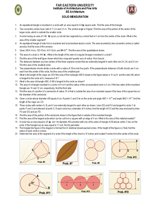 Solid Mensuration Problem Exercises (for Architecture and Engineering ...