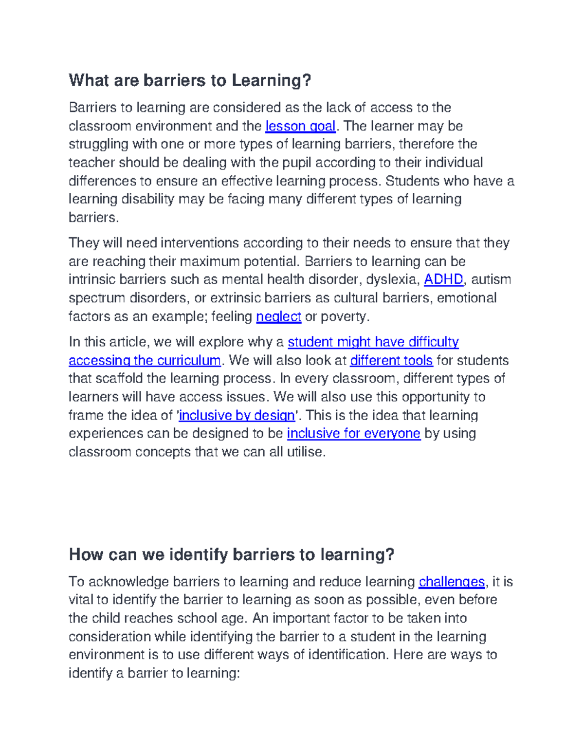 Barrier Learing PDF - The most useful material - What are barriers to ...