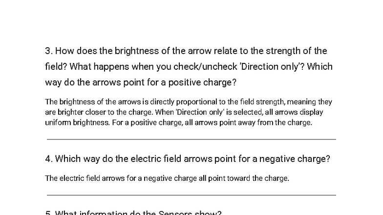 Electric Field Strength and Charge Interaction: A Study Guide (PHYS 101 ...