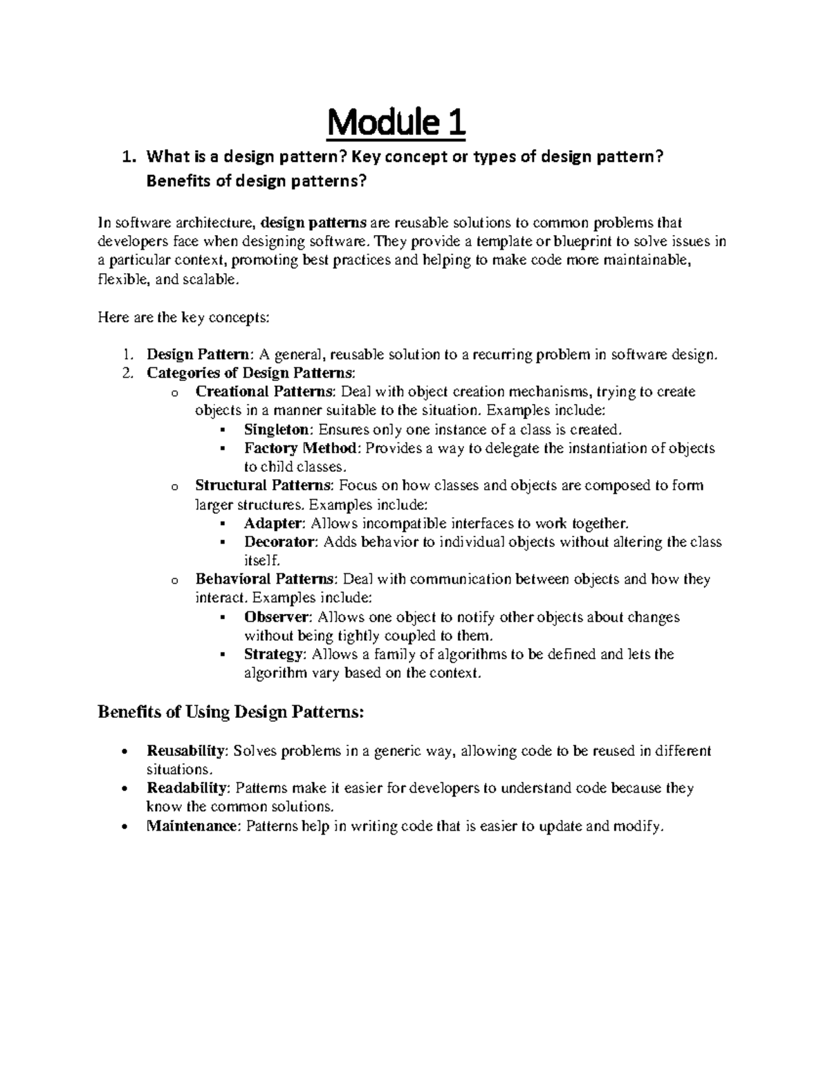 Software Architecture And Design Pattern Notes 7 Th Sem Module 1 1 6940