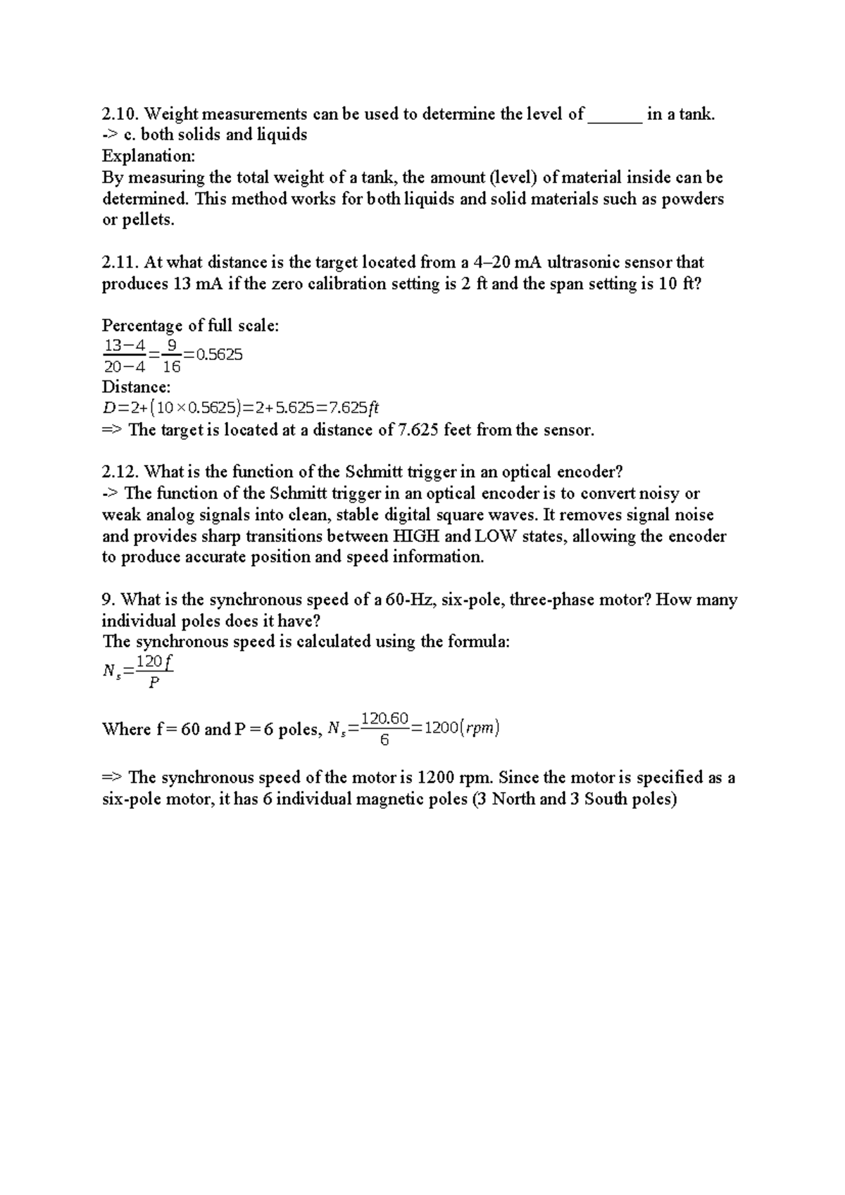 2.10-2.12 Weight Measurement & Sensor Functionality - Exercise 13 - Studocu