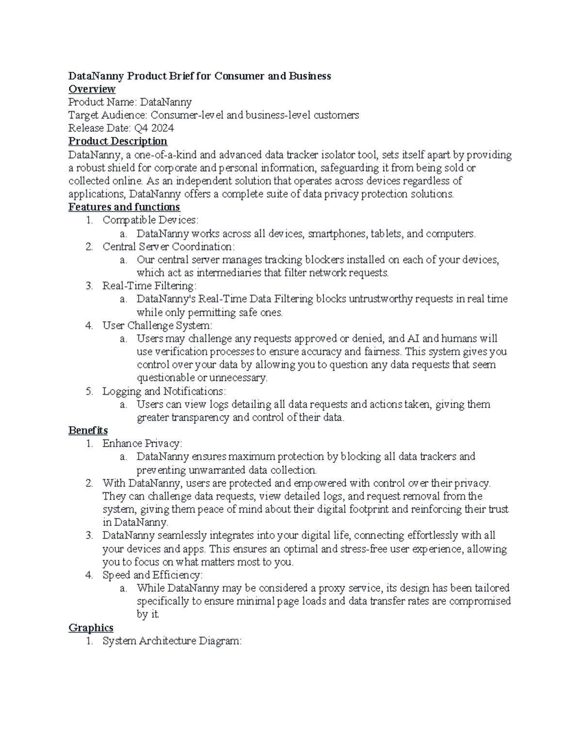 IT 226 5-3 Project One: DataNanny Product Overview for Non-Tech Users ...