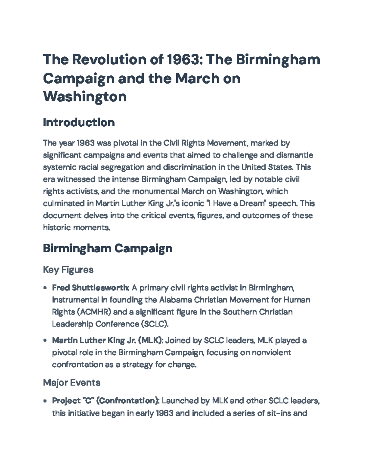 The Birmingham Campaign and March on Washington: Civil Rights 1963 ...