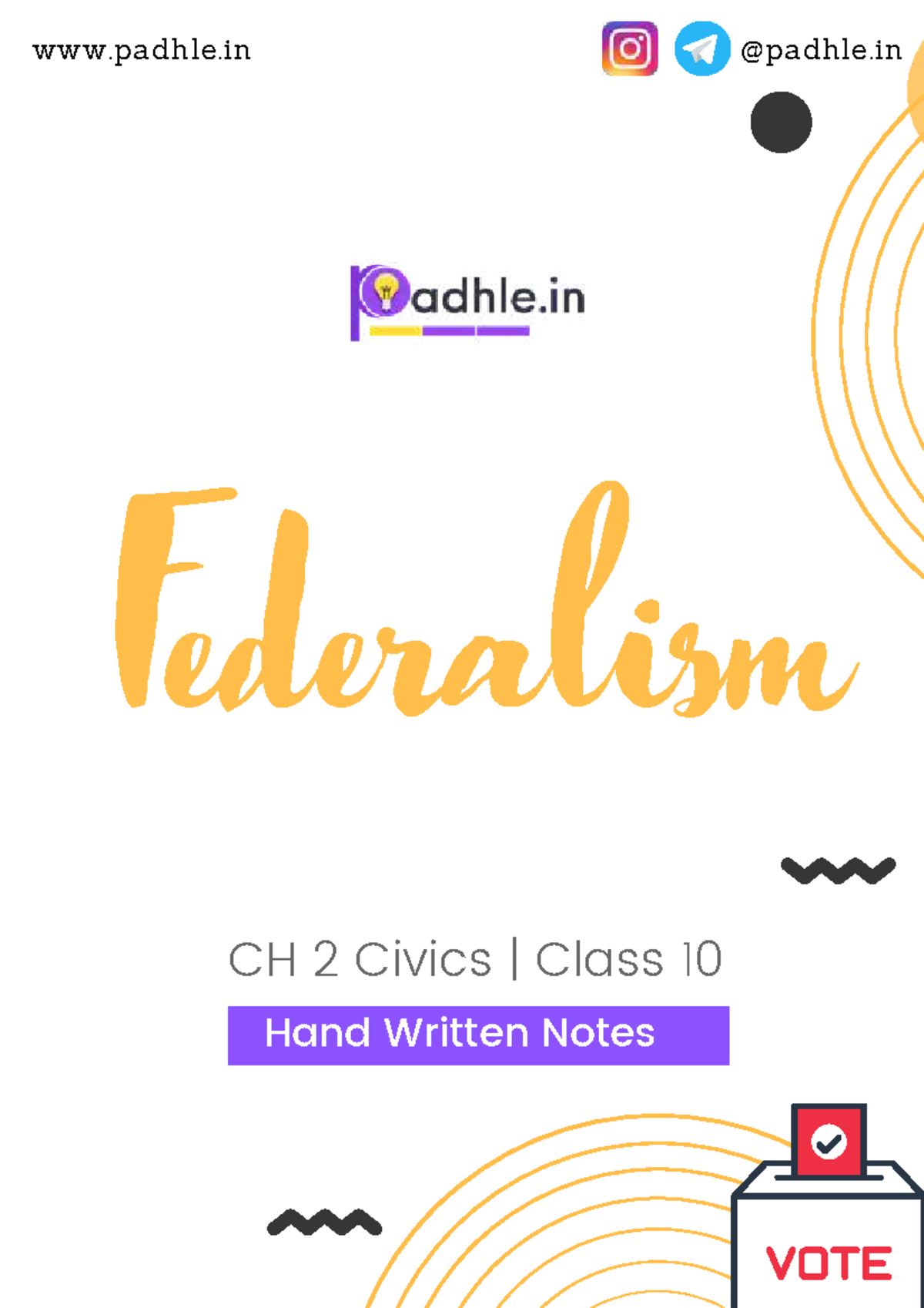 Federalism Study Notes for Class 10 (Civics) with PYQs - Studocu
