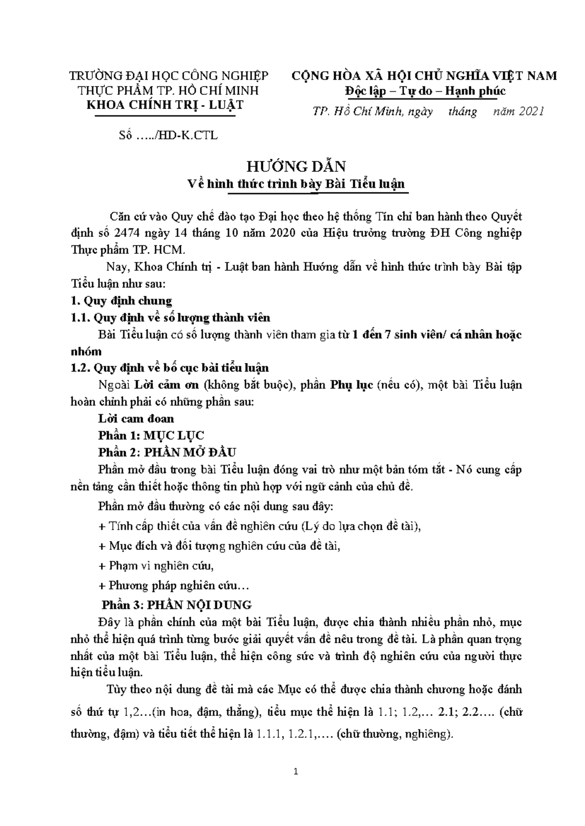 Huong dan hinh thuc lam tieu luan - H ̄àNG D¾N VÁ hình thức trình bày ...