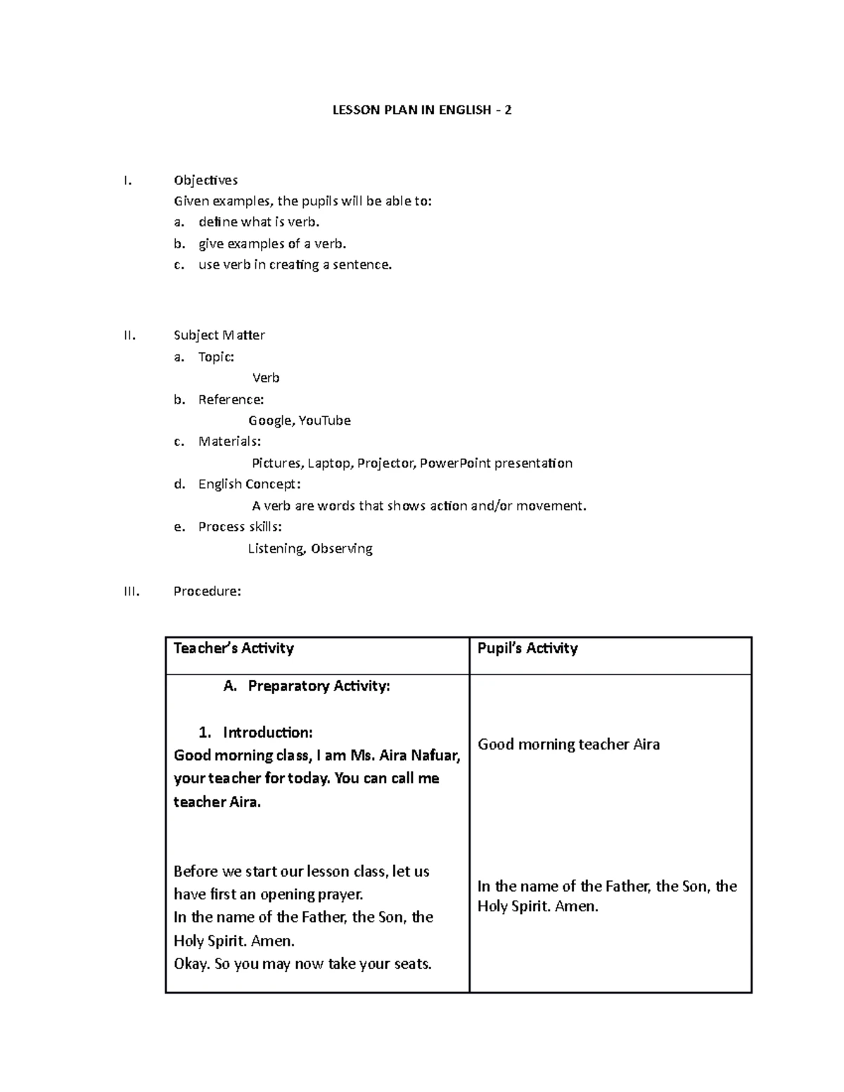 English 11 cot 2 - DLP - LESSON PLAN IN ORAL COMMUNICATION Content ...