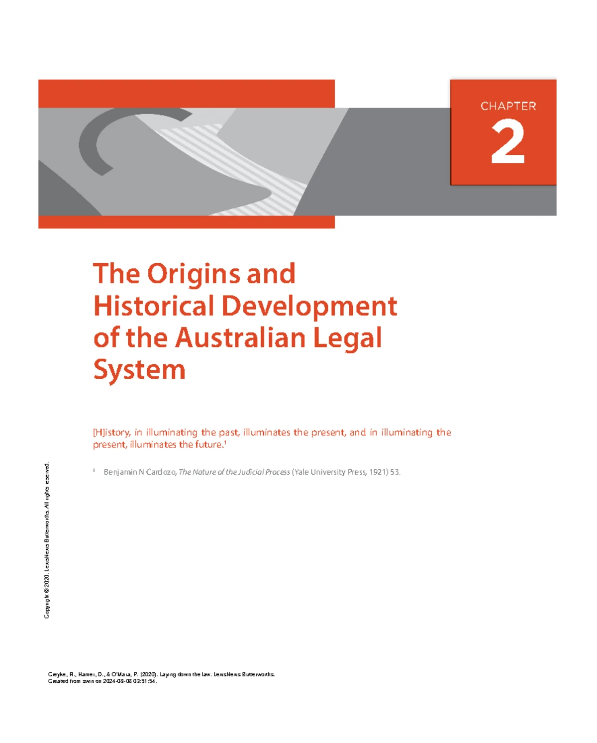 Ch 3 - The Australian Legal System Overview and Principles - Studocu