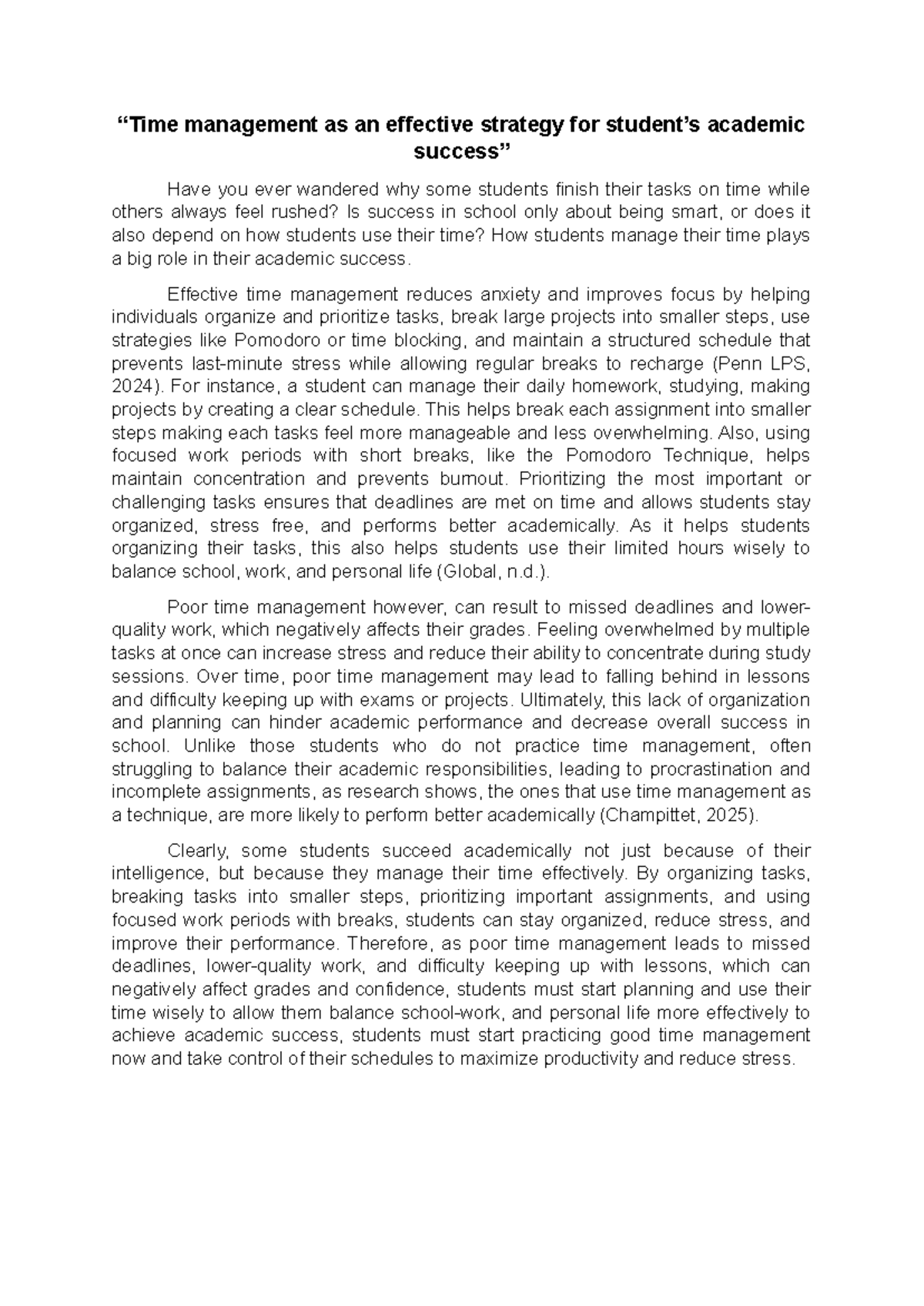 Effective Time Management Strategies for Academic Success (Ecaldre ...