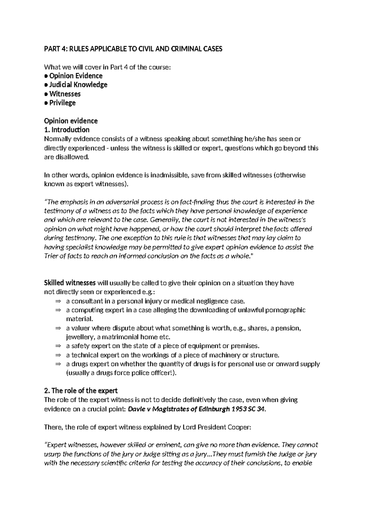 P4 Evidence in Criminal and Civil Cases - PART 4: RULES APPLICABLE TO ...