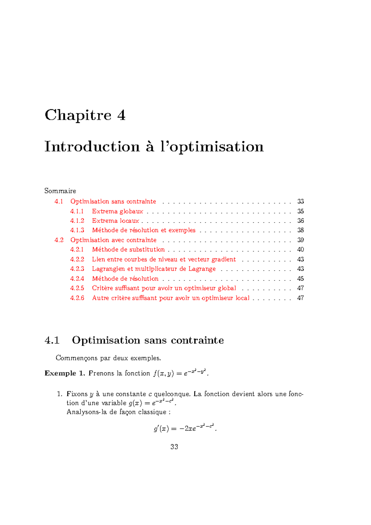 Chap 4 - Introduction à l'Optimisation en Mathématiques L1 Économie ...
