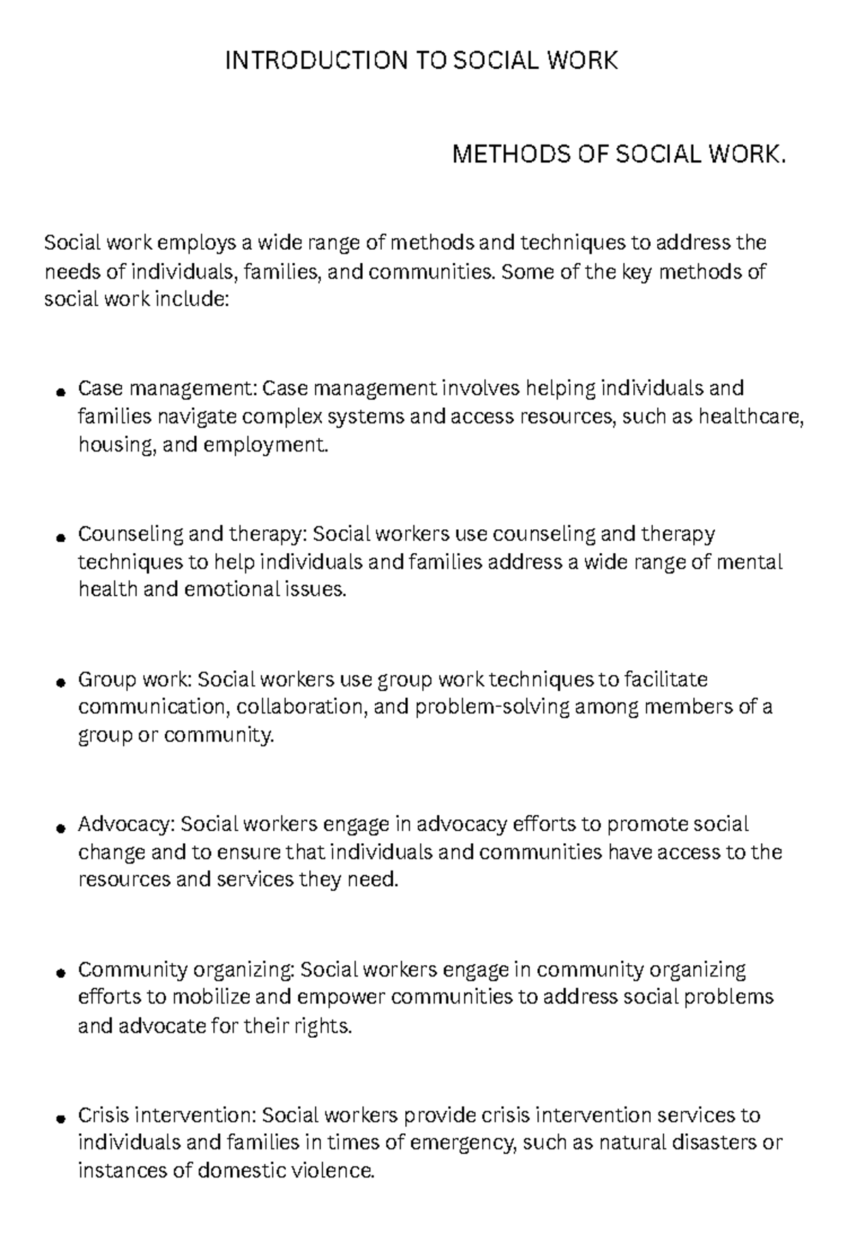 Social Work Methods: Key Techniques and Approaches for Practitioners ...