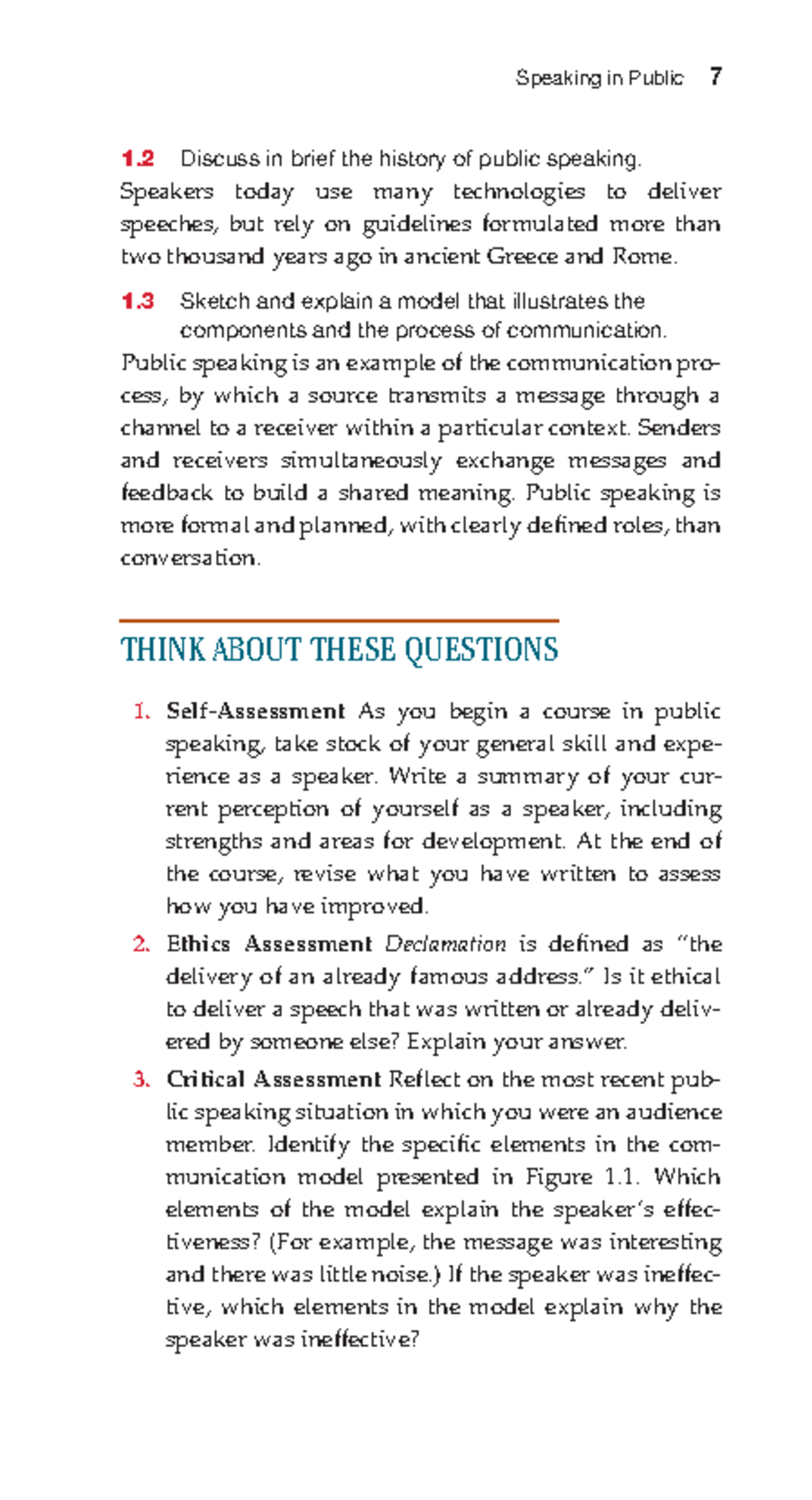 Public Speaking Chapter 2 - Speaking in Public 7 1 Discuss in brief the ...