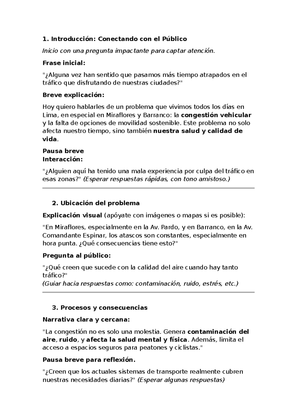 Lineamientos del Audiovisual: Conectando con el Público en Lima - Studocu