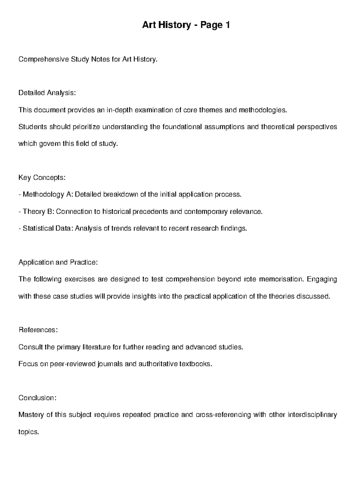 Art History Comprehensive Study Notes (AH101) - Studocu