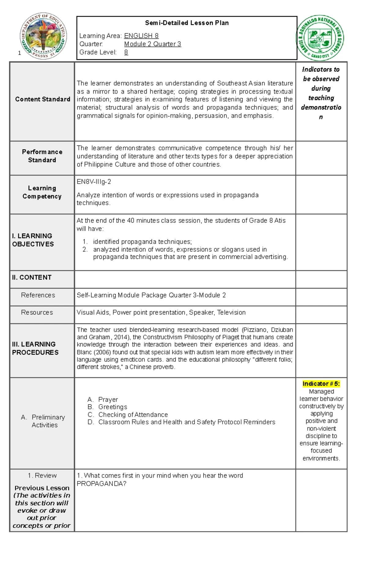 Using-Propaganda-Techniques Lesson-Plan Holistic-Rubric - Republic of ...