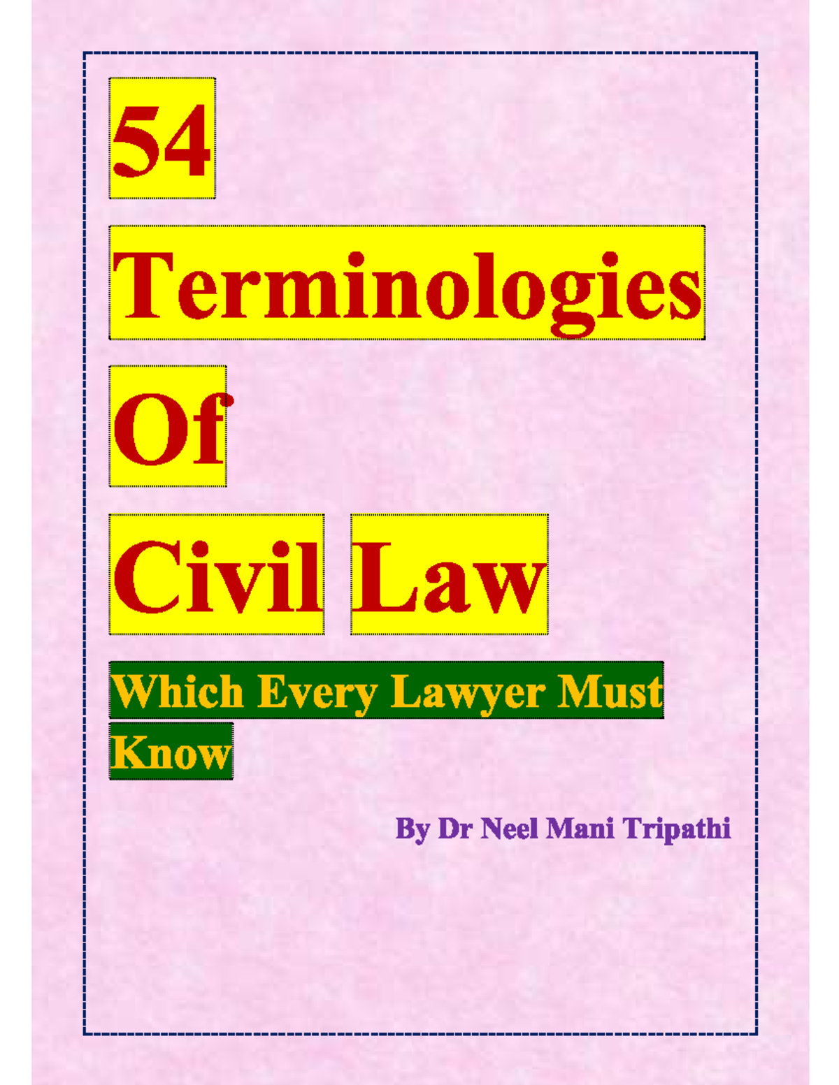 54 Essential Civil Law Terms Every Lawyer Should Know: A Guide - Studocu
