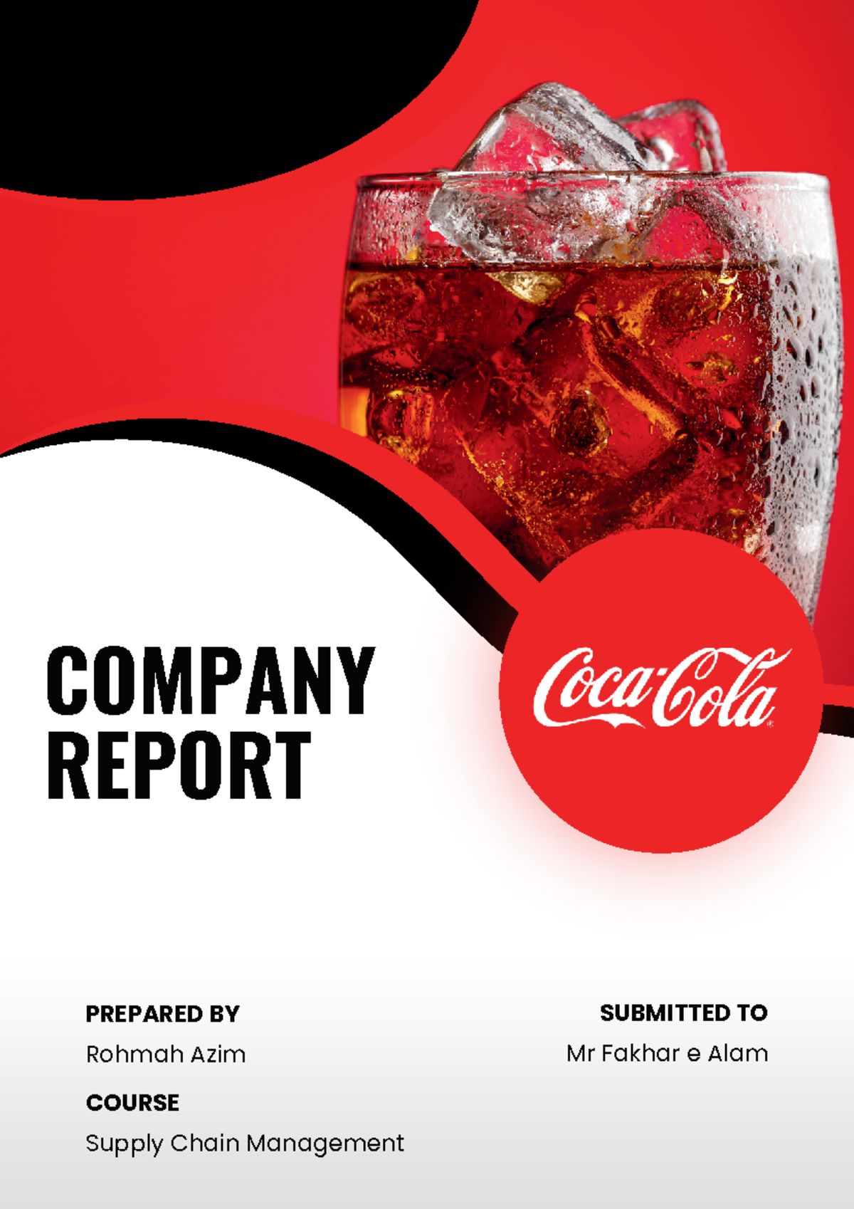 Coca-Cola Company Report: Supply Chain Management Overview - Studocu