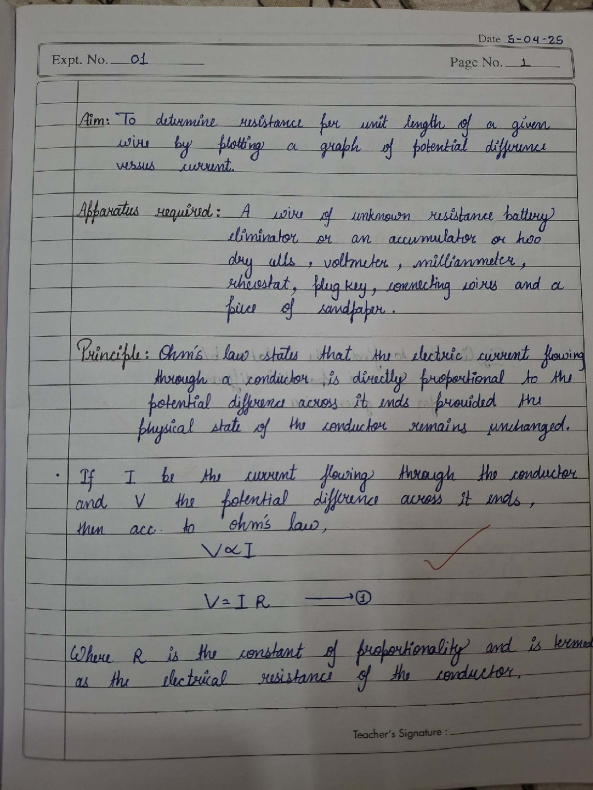 Experiment 1: Determining Resistance per Unit Length - Class 12 Physics ...