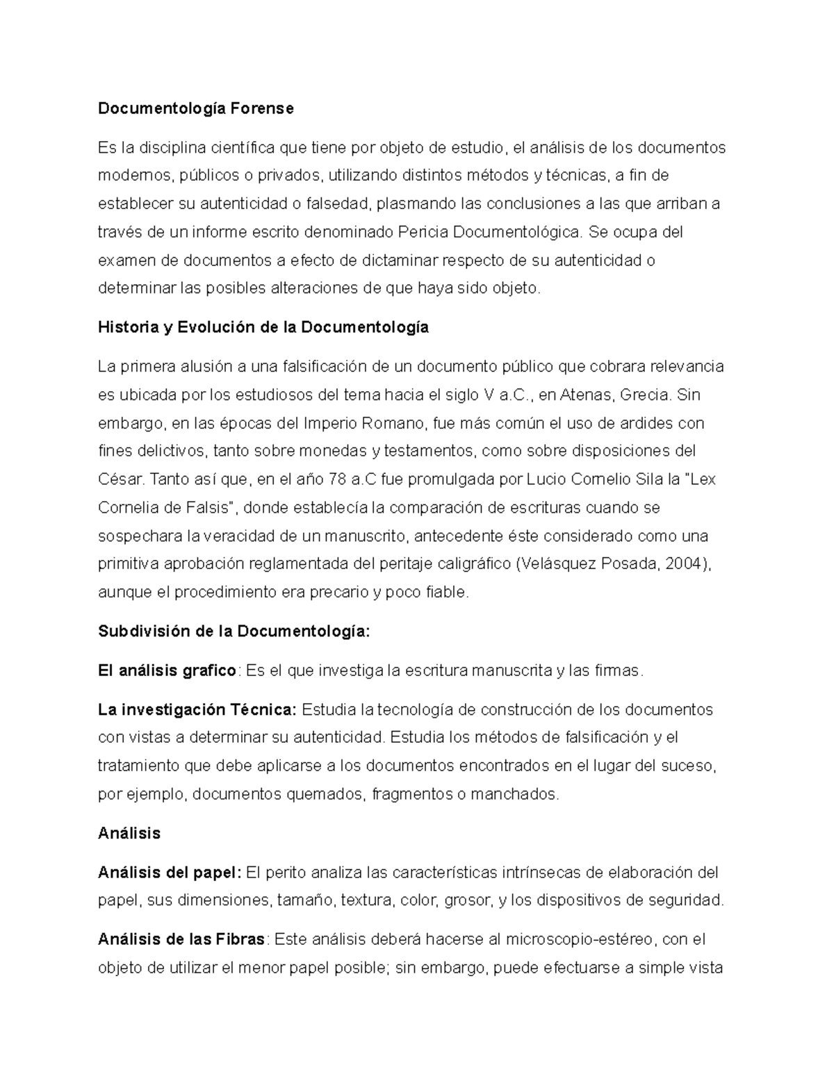 Título: Introducción a la Documentología Forense: Métodos y Análisis ...