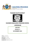 History P2 Grade 11 November 2024 Question Paper - Studocu