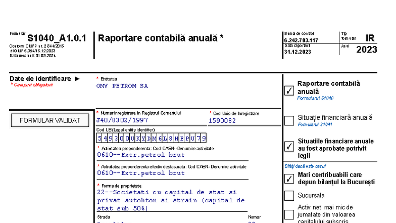 SNP A 2023 - hsbdwjxwkx - Formular S1040_A1. Conform OMFP nr. 2/ si OMF ...