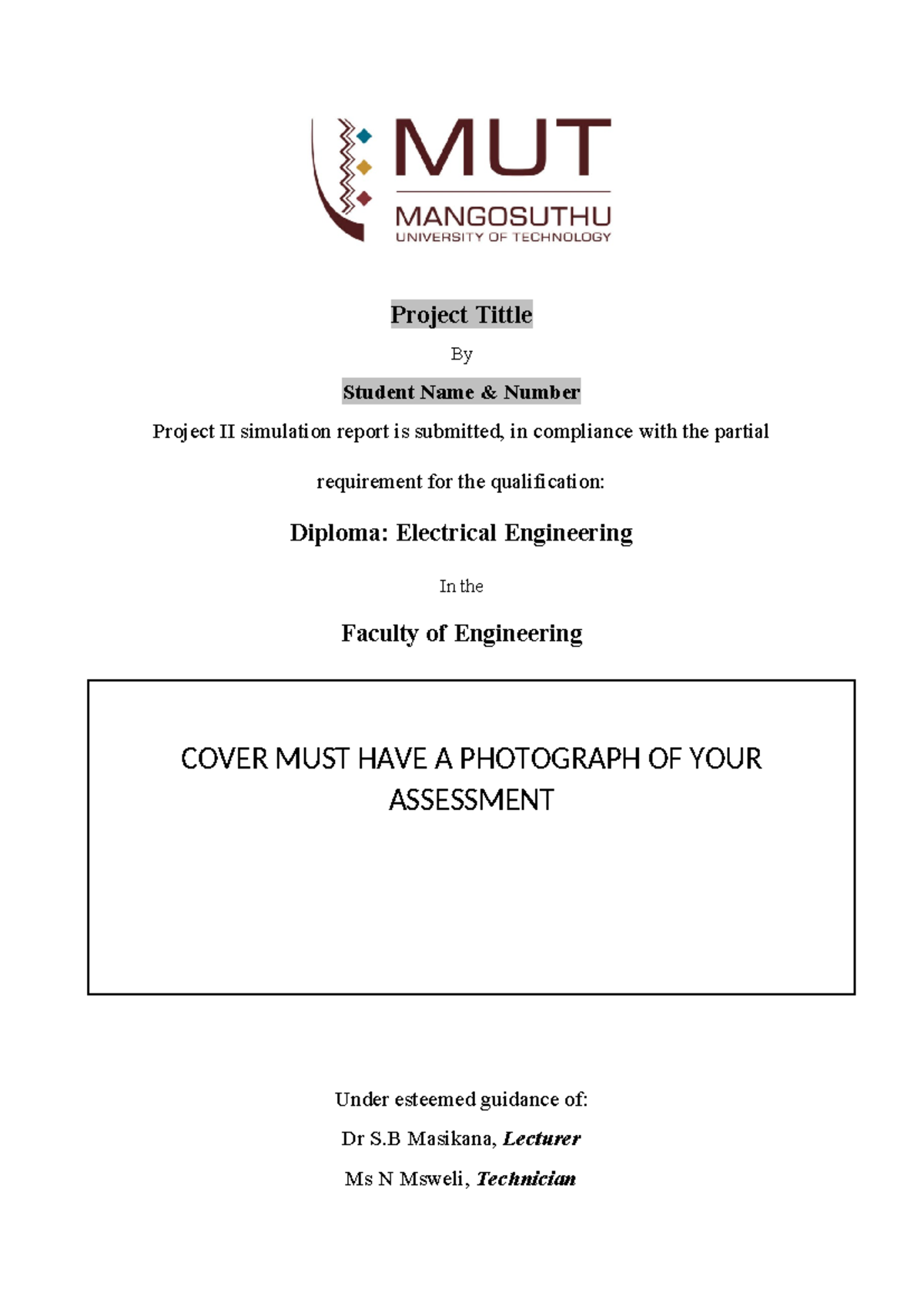 Project II Simulation Report - Electrical Engineering Diploma - Studocu