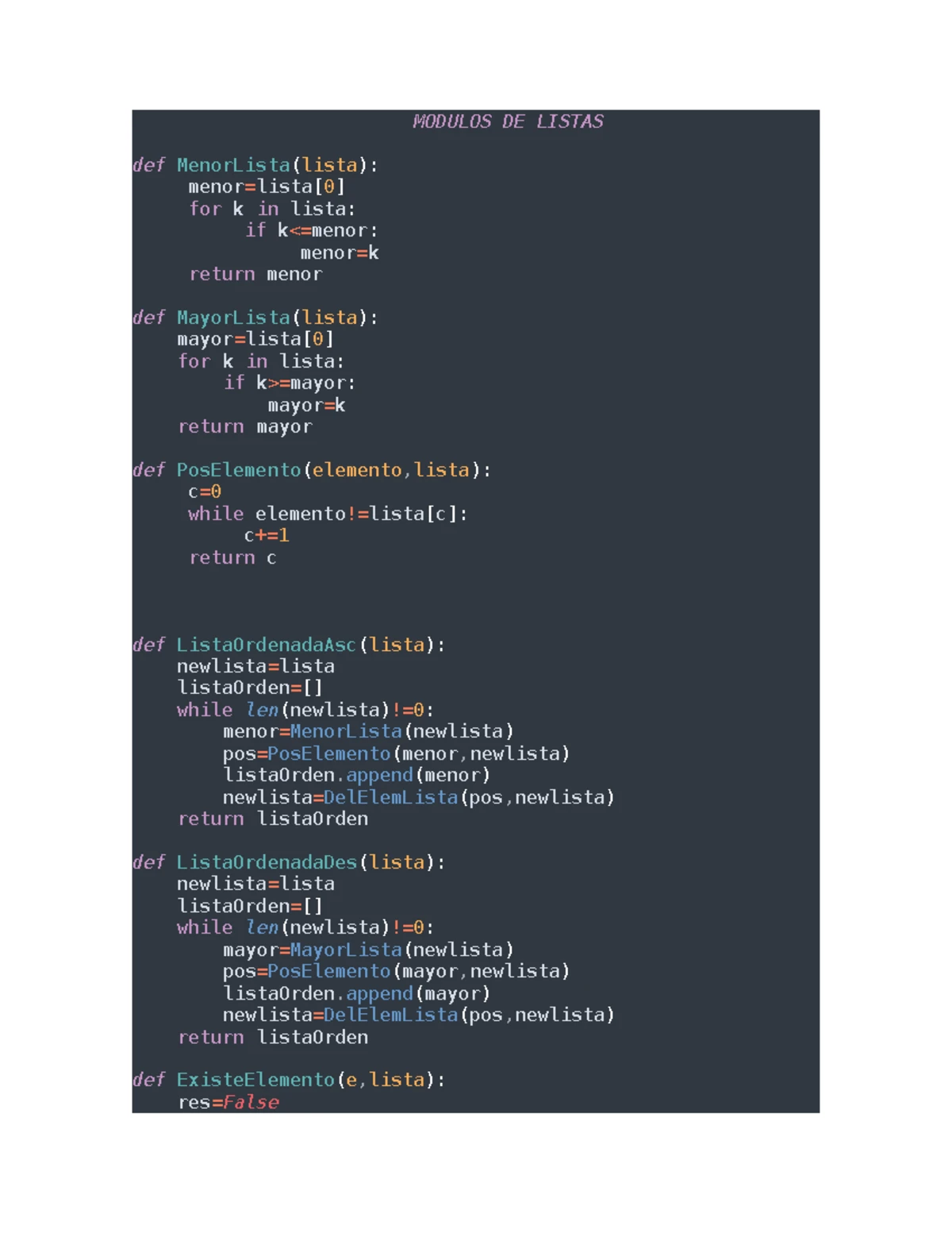 Monografía sobre Funciones y Métodos de Listas en Python - Algoritmos y - Studocu
