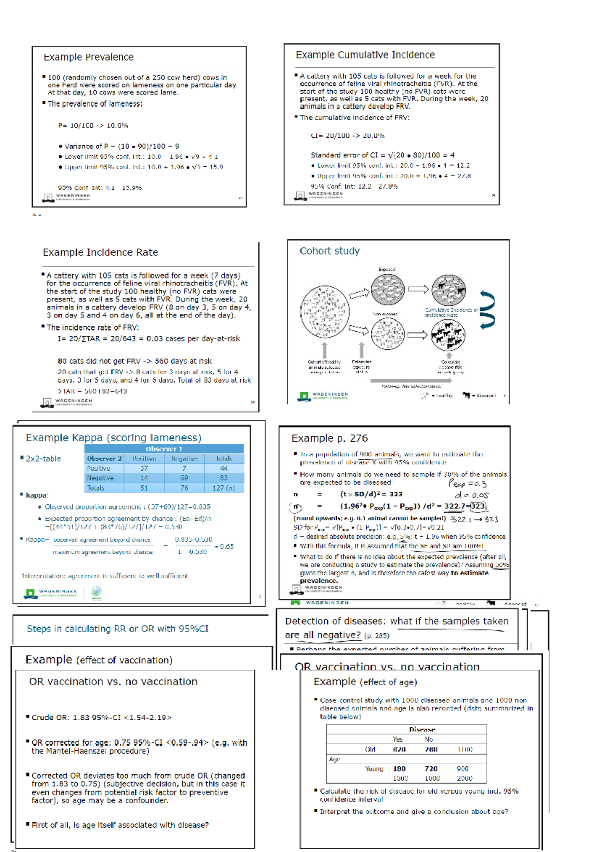 QVE Exam Notes: Prevalence & Incidence Analysis in Veterinary ...