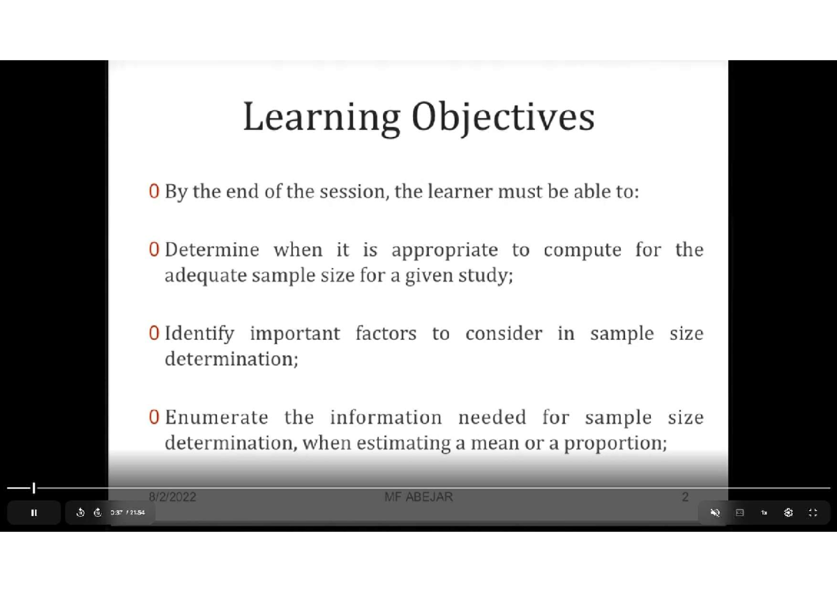 Sample Size Determination: Key Concepts and Requirements - Studocu