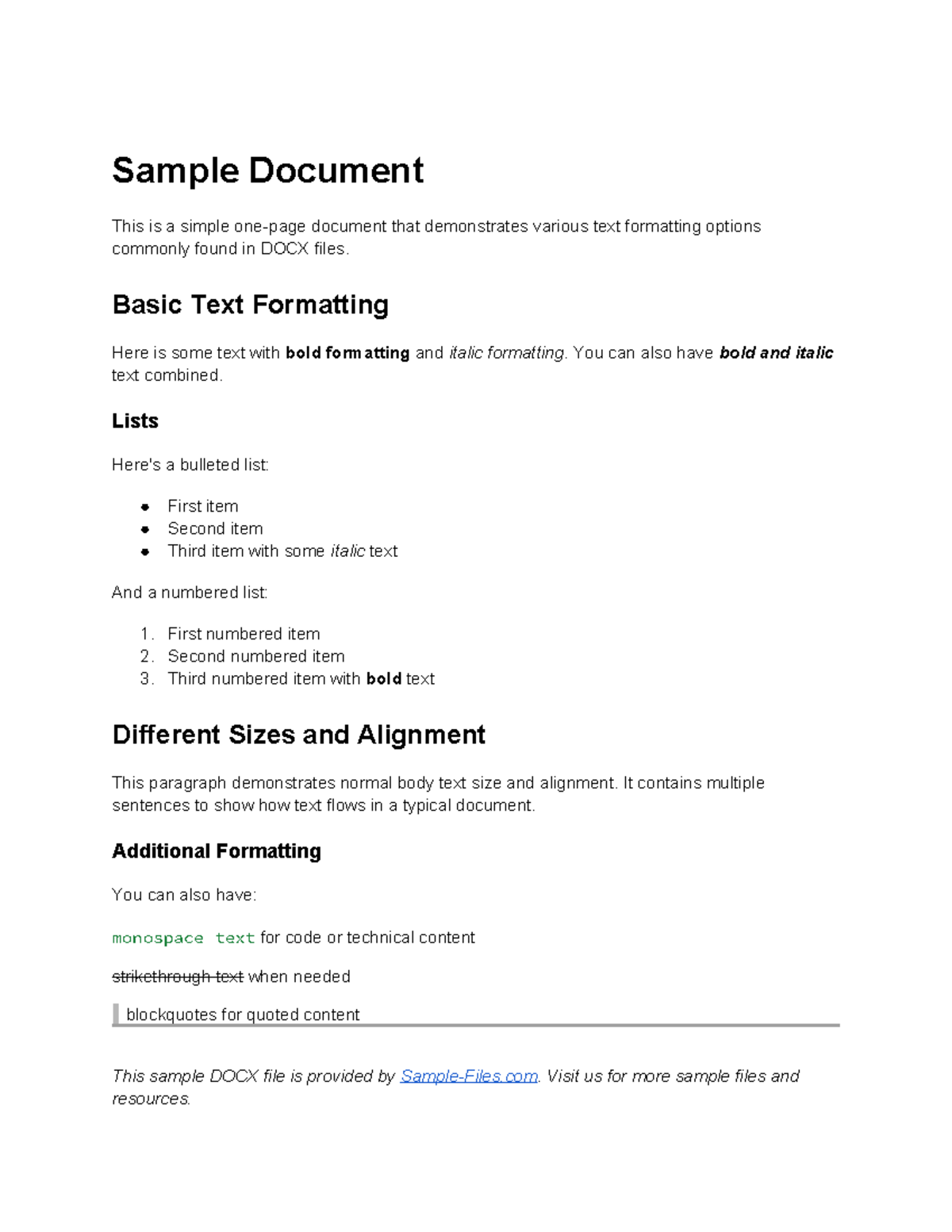 Formatting Techniques in DOCX Files - ASDA Sample Document - Studeersnel